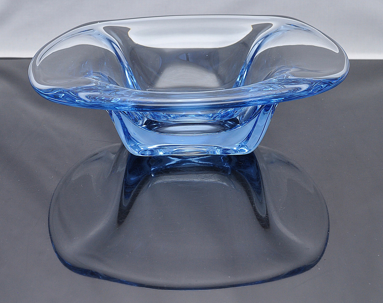 Art Deco Kosta Sapphire Blue Square Bowl by Elis Bergh - Signed B1901 ...
