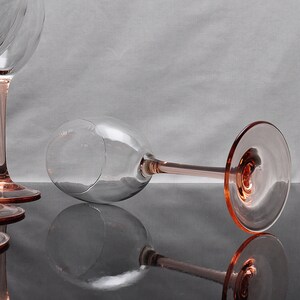 Vintage Luminarc/cristal D'arques Claret Wine Rose Stem Glasses– Set of ...