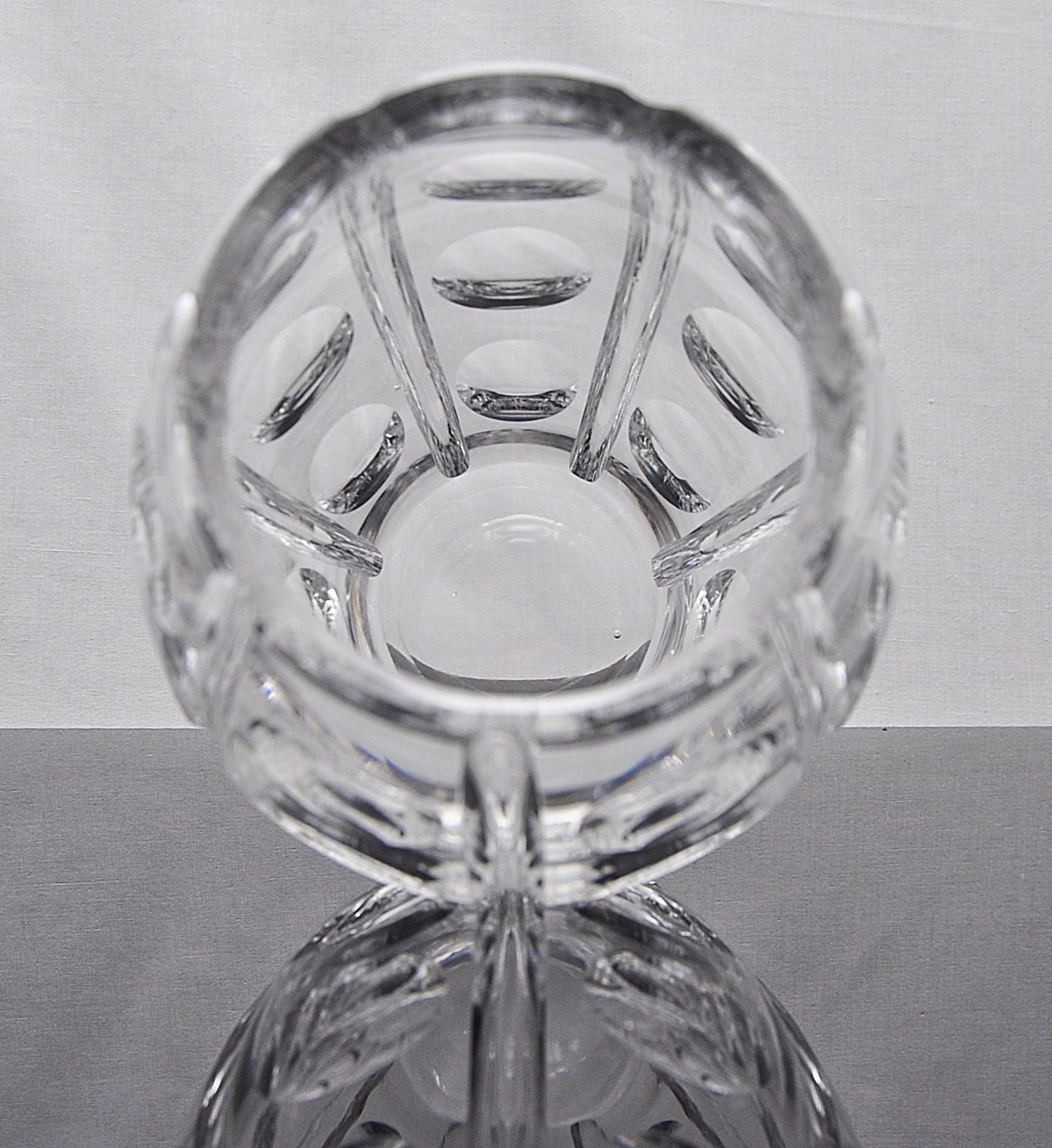 Stuart Crystal Sphere Cut Barrel Vase C1950s - Rare - Etsy UK