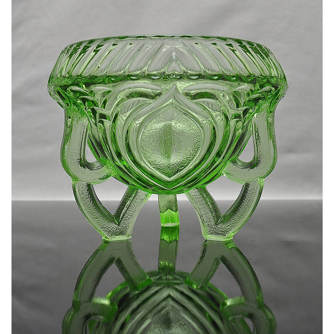 Art Deco Sowerby Glass Tri Footed 2602 Rose Bowl | Etsy