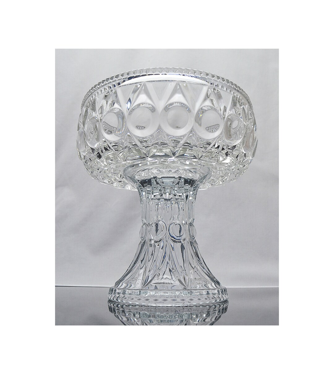 Art Deco Bagley Glass Empress Bowl & Glass Plinth Rare - Etsy