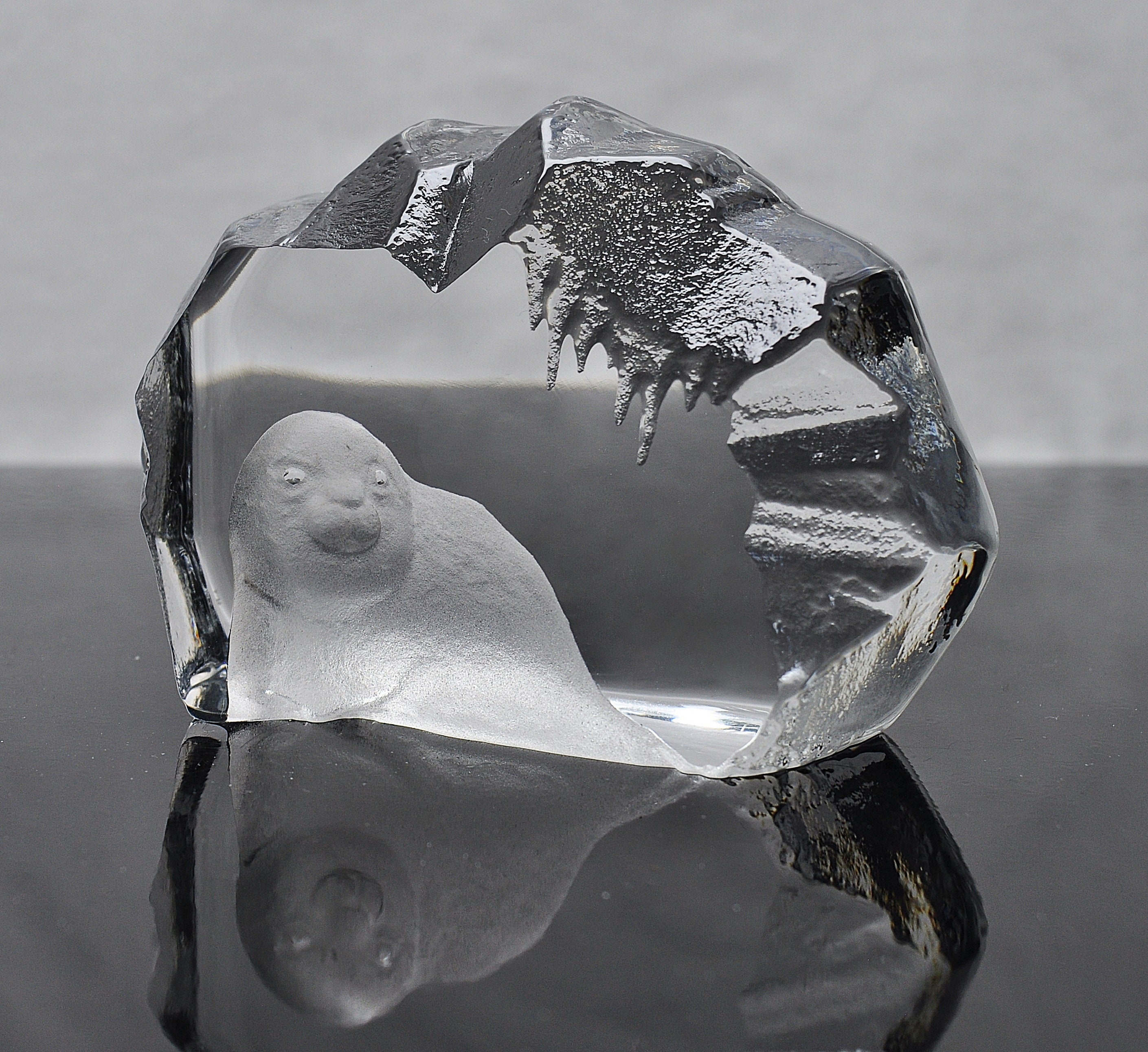 Mats Jonasson Crystal Seal Signed Etsy Uk