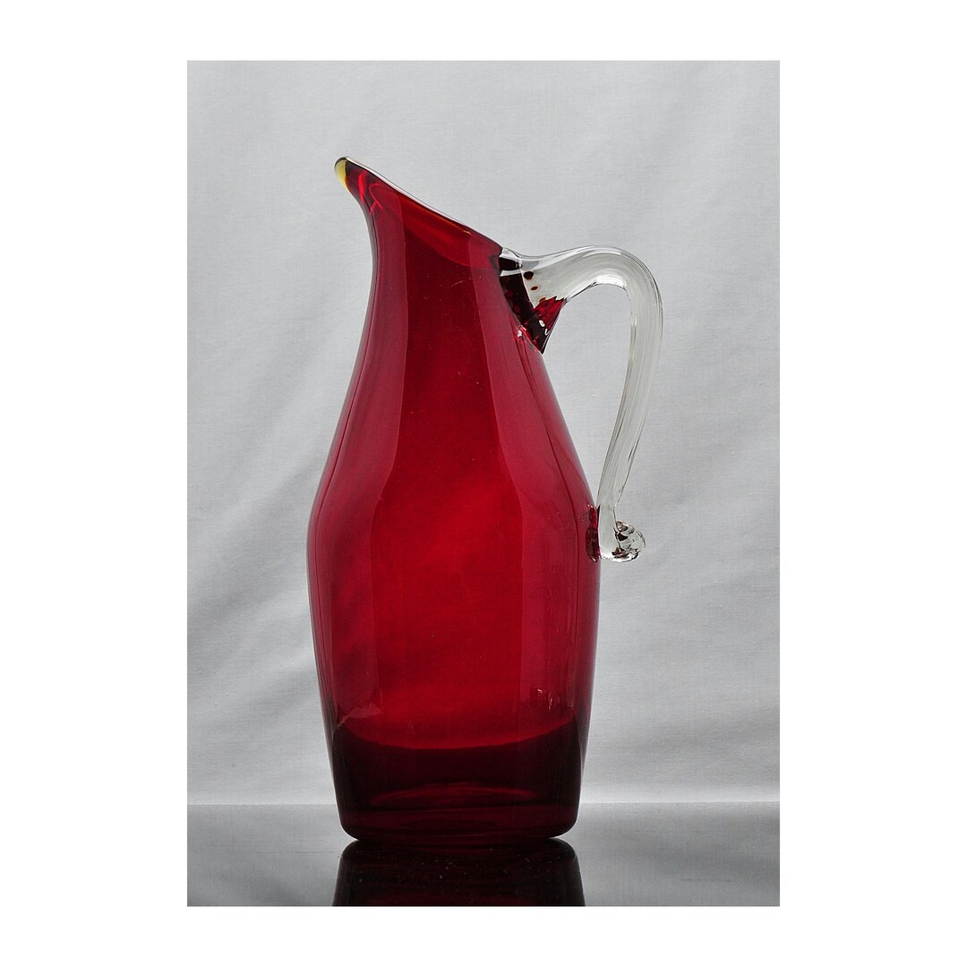 1960s Whitefriars Glass Large Ruby Red Jug 9418 - Etsy