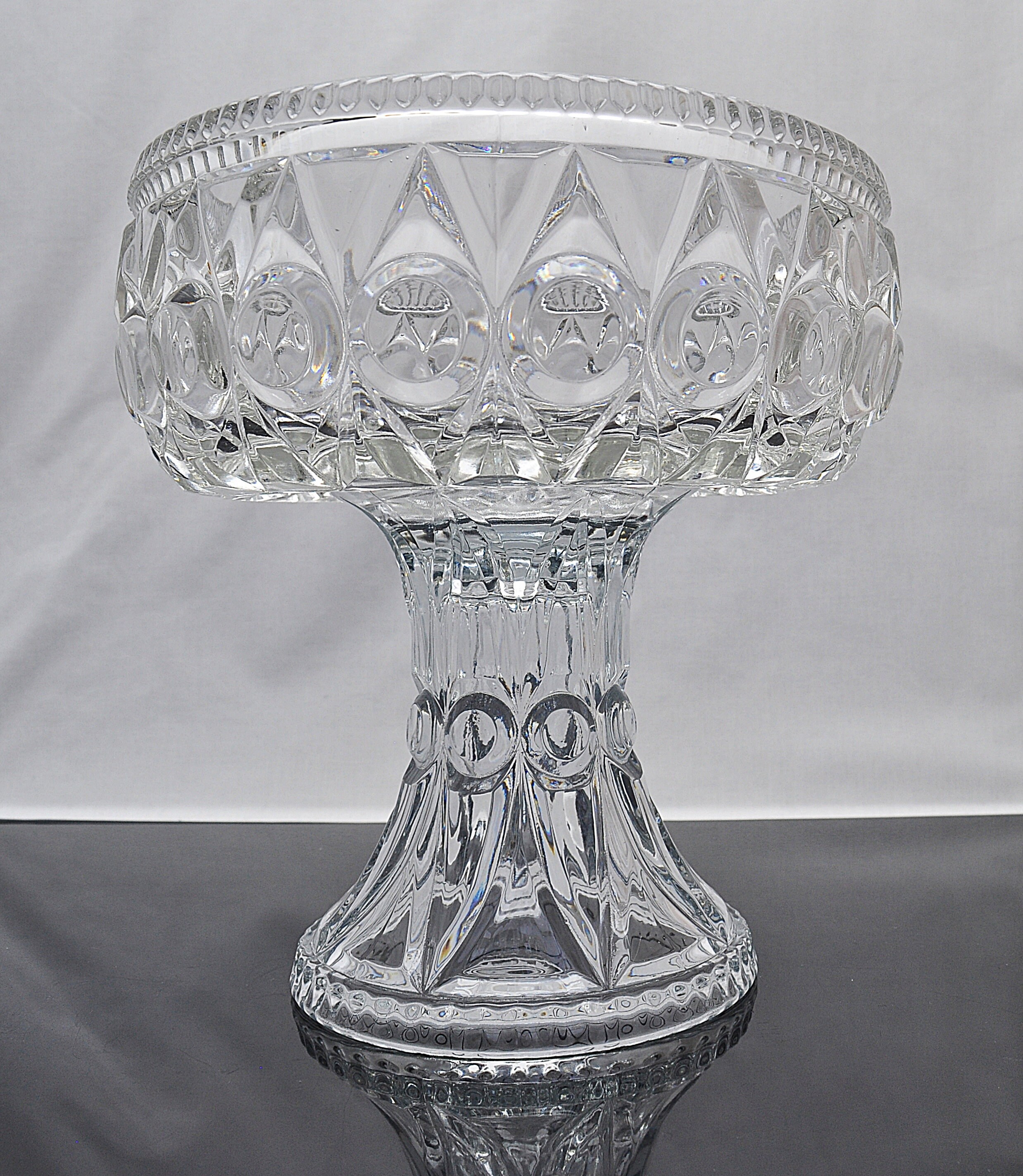 Art Deco Bagley Glass Empress Bowl & Glass Plinth Rare - Etsy