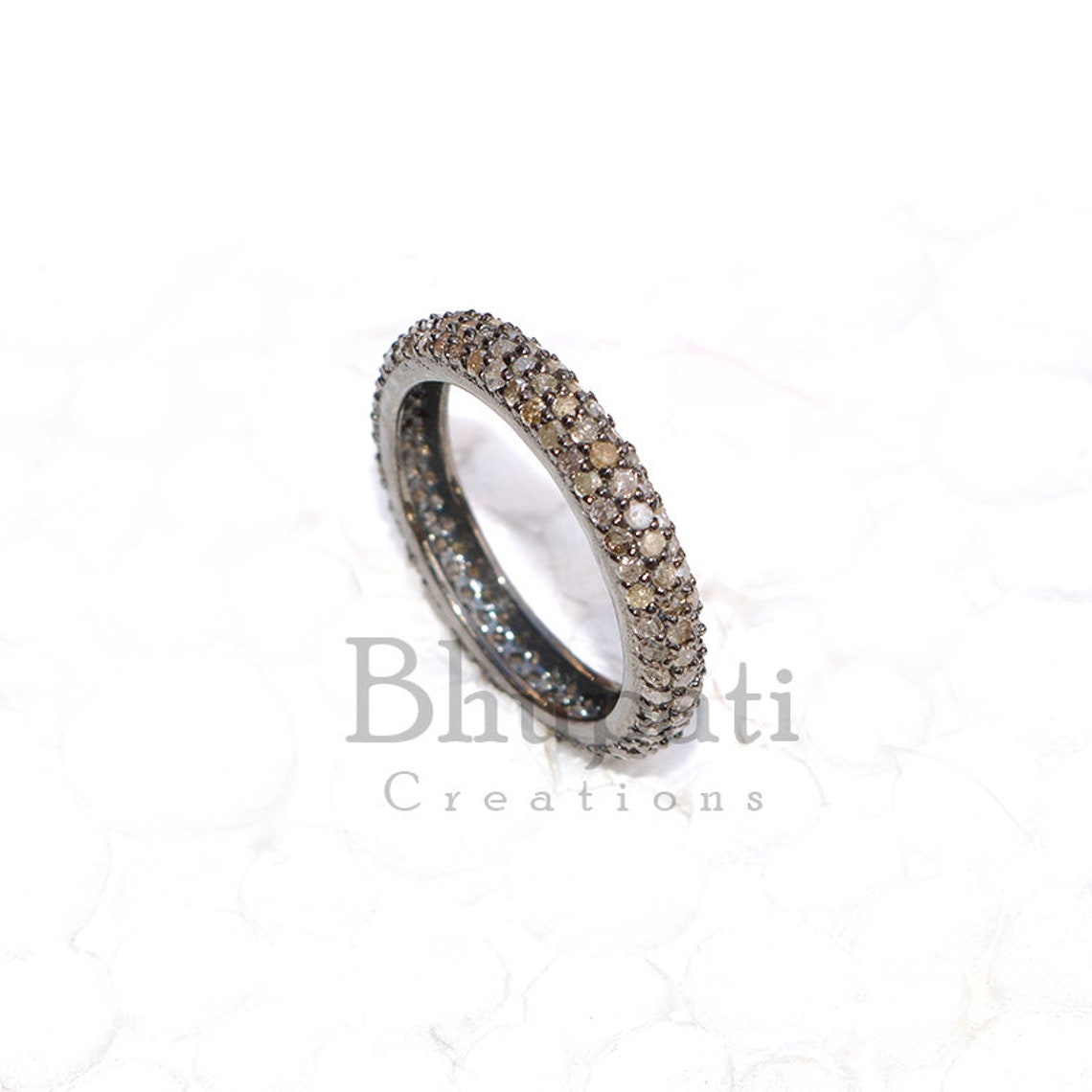 Micro Pave Diamond Band Ring Wedding Gift Pave Diamond - Etsy
