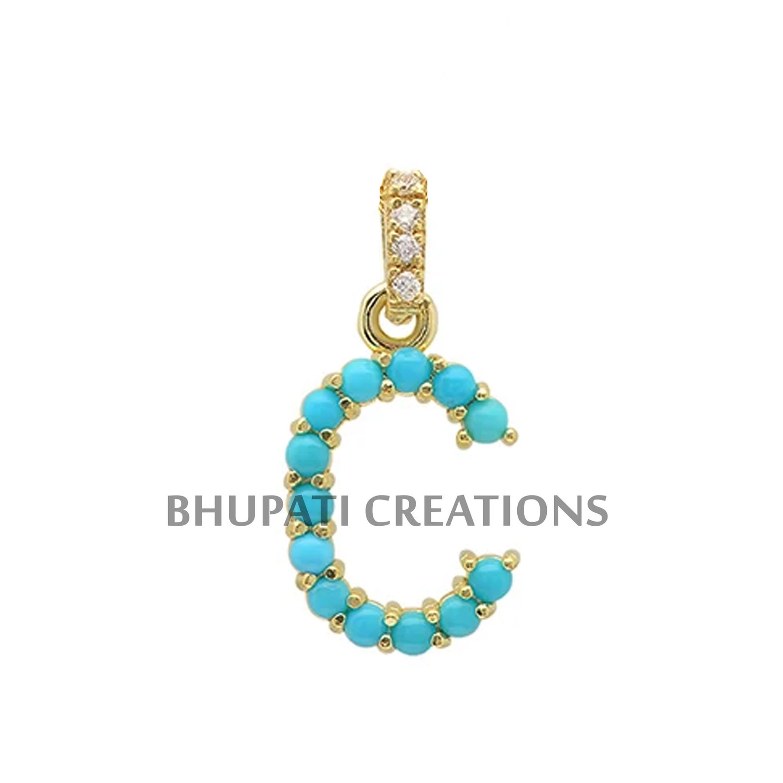 Turquoise Letter Charms Genuine Turquoise Letter Charms - Etsy