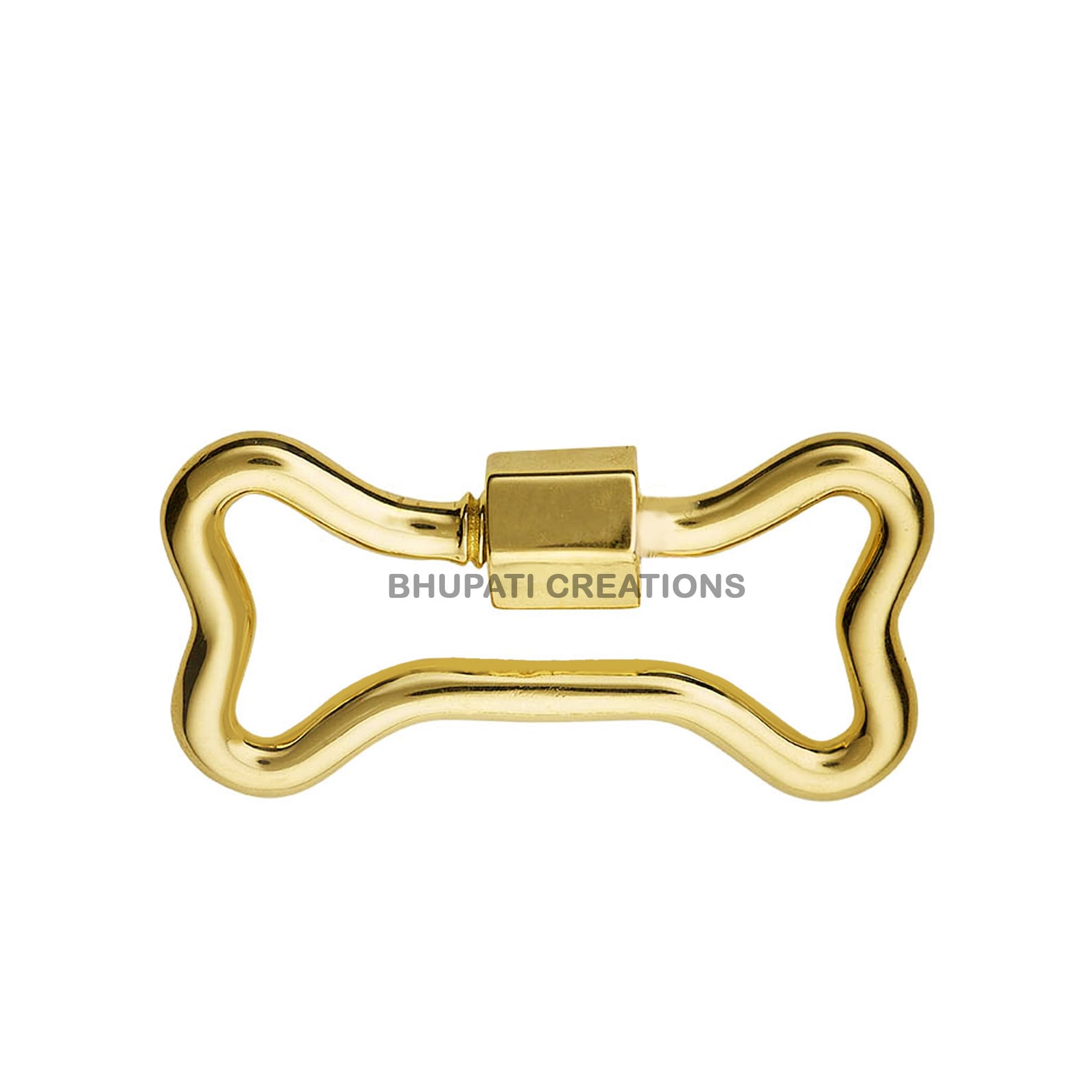 Dog Bone Screw Carabiner Lock, Carabiner Bone Screw Lock, 14k Gold ...