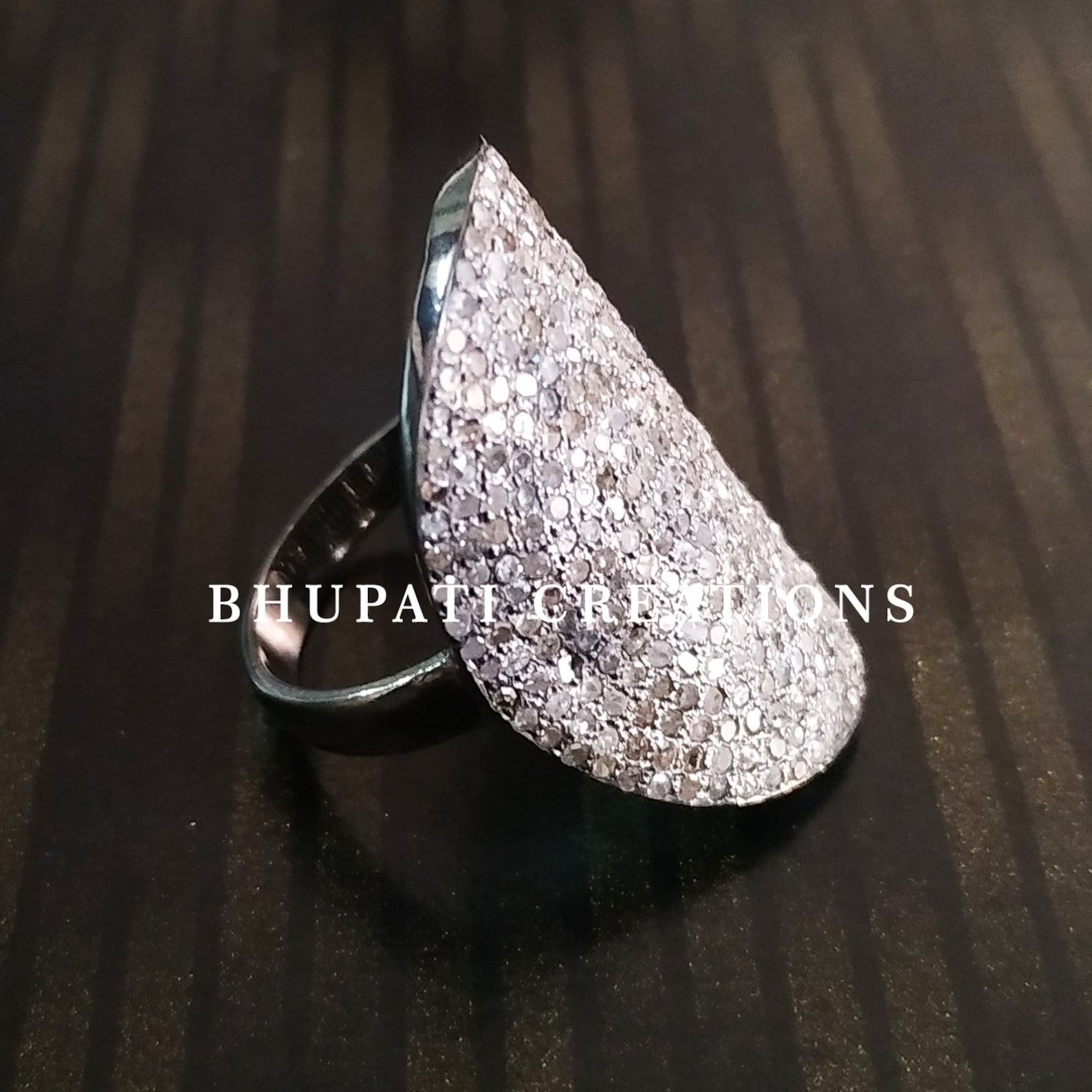 Micro Pave Diamond Women Rings Handmade Designer Diamond | Etsy