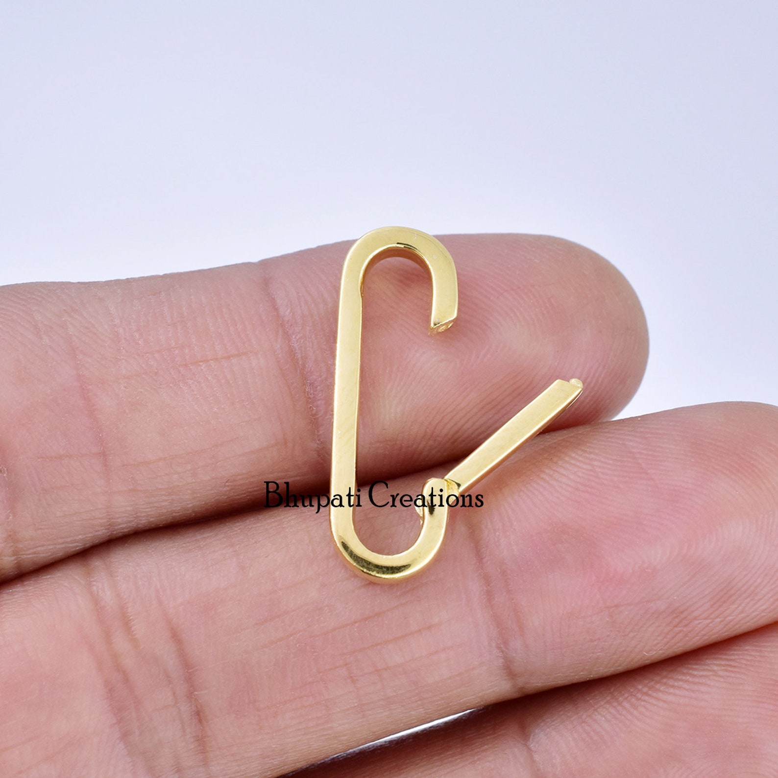 9k Solid Gold Enhancer Lock Plain Solid Gold Lock Enhancer - Etsy