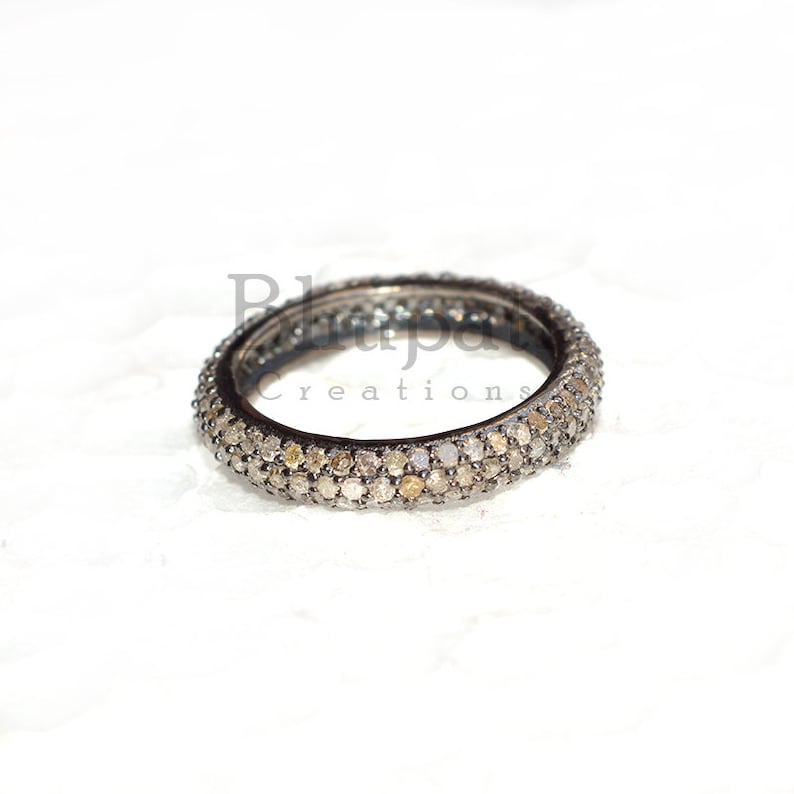 Micro Pave Diamond Band Ring Wedding Gift Pave Diamond - Etsy