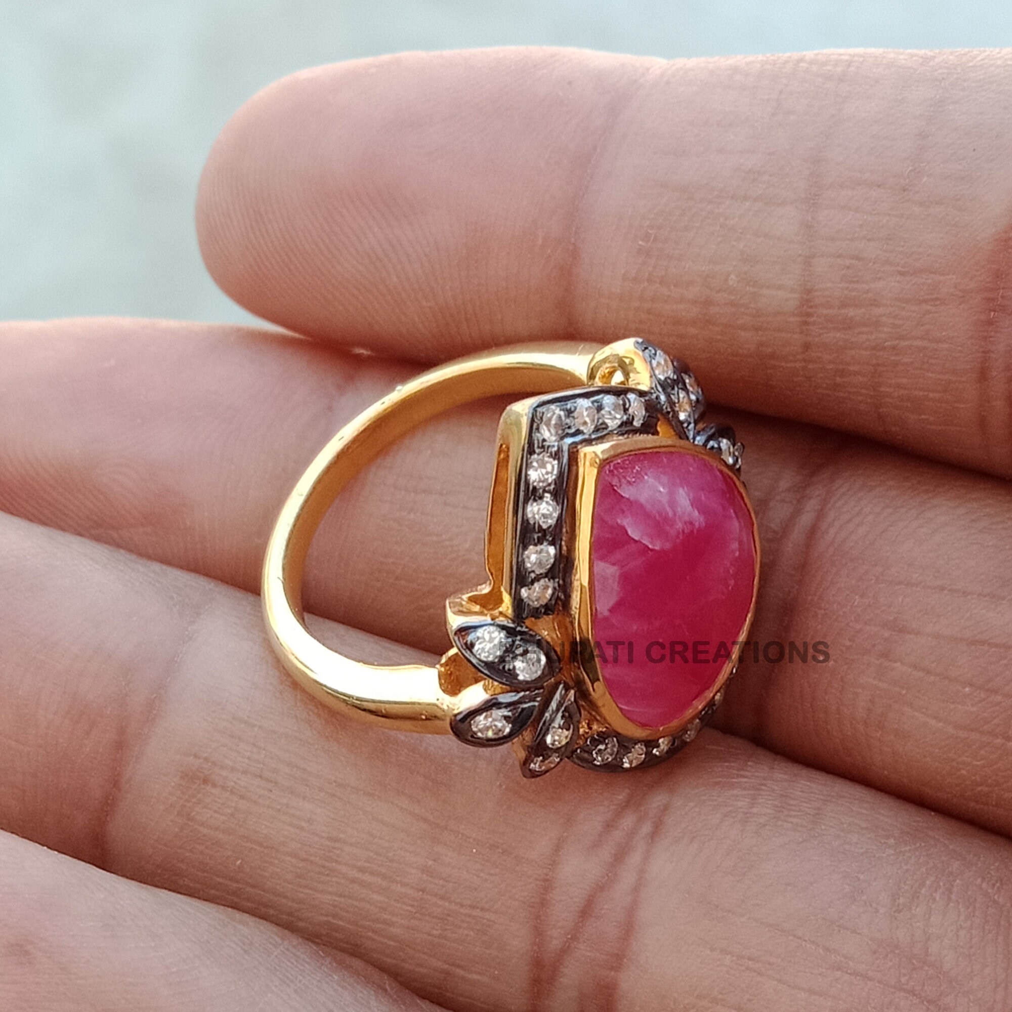 Handmade Ruby Gemstone Ring Designer Ruby Gemstone Ring - Etsy
