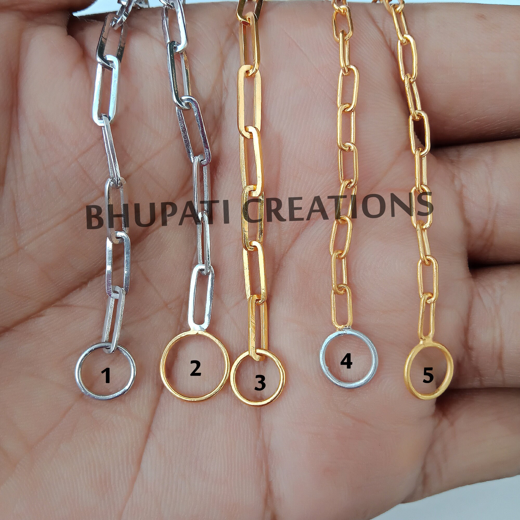 14k Yellow Gold Plated Link Chain Necklace Flat Drawn Gold - Etsy