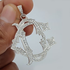 Custom Monogram, CD-DC Monogram Jewelry, Pave Diamond Monogram, 14k ...