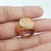 14K Yellow Gold Plated Signet Ring, Diamond RK-KR Signet Ring, Custom ...
