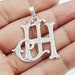 925 Sterling Silver Monogram, Cubic Zirconia Letter Monogram, JH-HJ ...