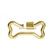 Dog Bone Screw Carabiner Lock, Carabiner Bone Screw Lock, 14k Gold ...