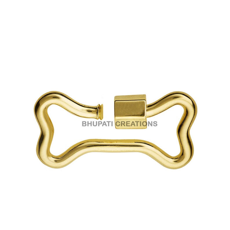 Dog Bone Screw Carabiner Lock, Carabiner Bone Screw Lock, 14k Gold ...