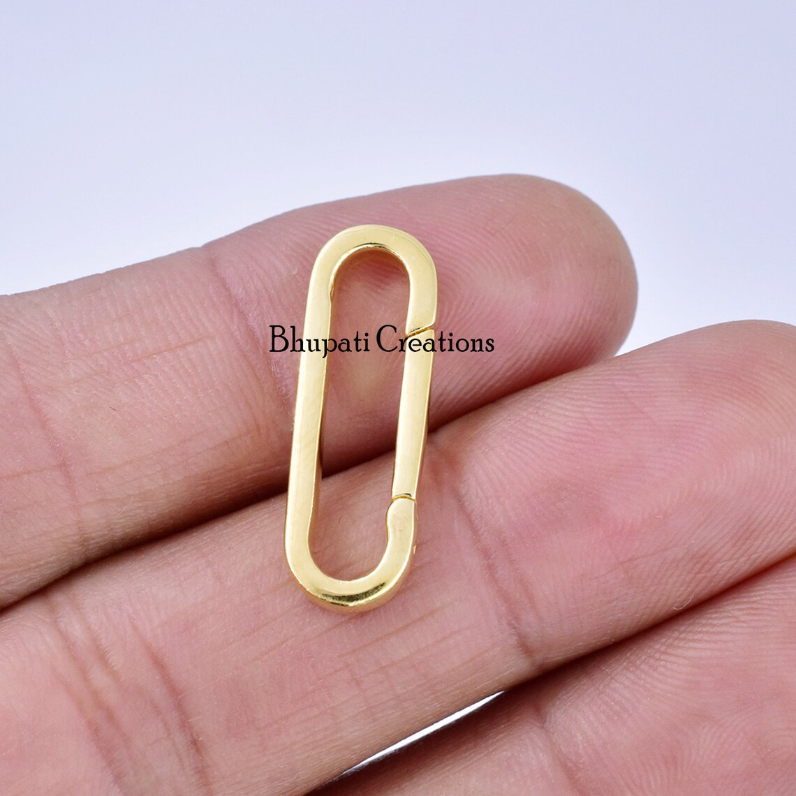 9k Solid Gold Enhancer Lock Plain Solid Gold Lock Enhancer - Etsy