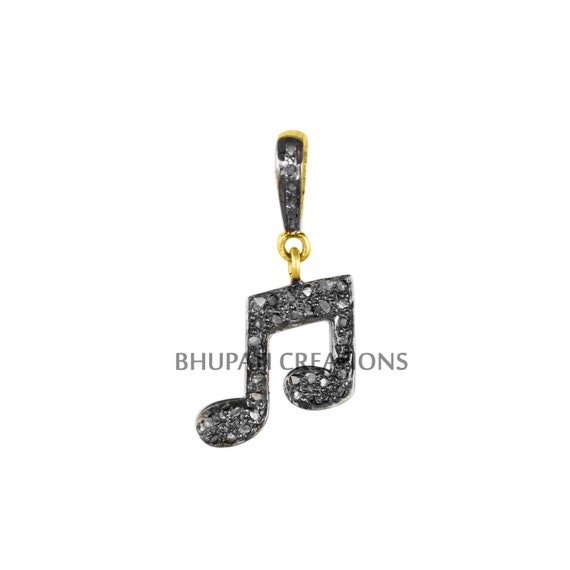 Musical Symbol Pave Diamond Charms Diamond Musical Symbol - Etsy