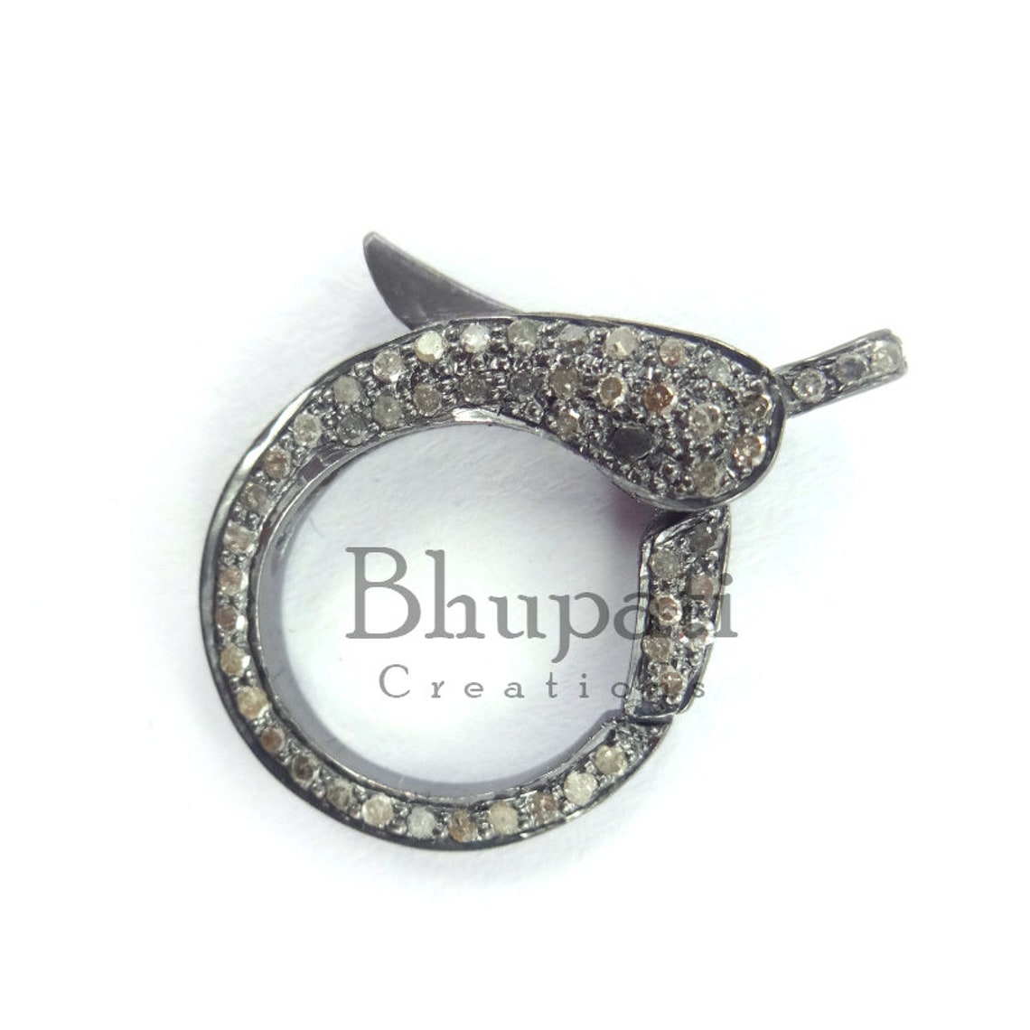 Handmade Pave Diamond Clasp Lock Findings Jewelry | Etsy