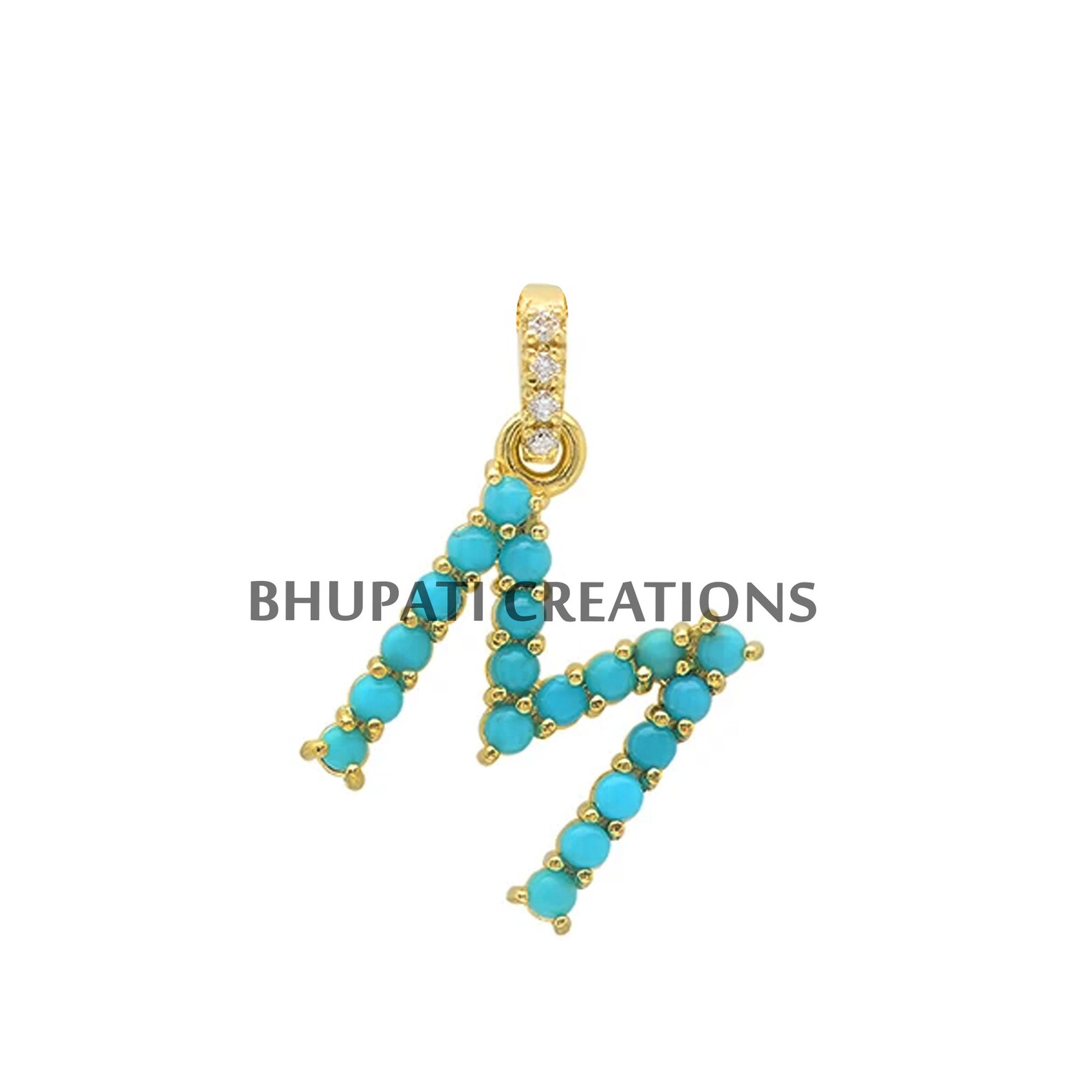 Turquoise Letter Charms Genuine Turquoise Letter Charms - Etsy