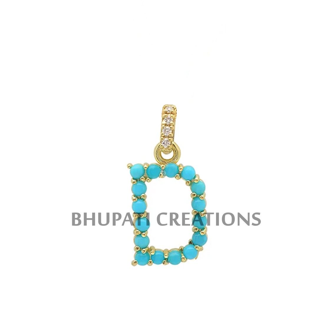 Turquoise Letter Charms Genuine Turquoise Letter Charms | Etsy