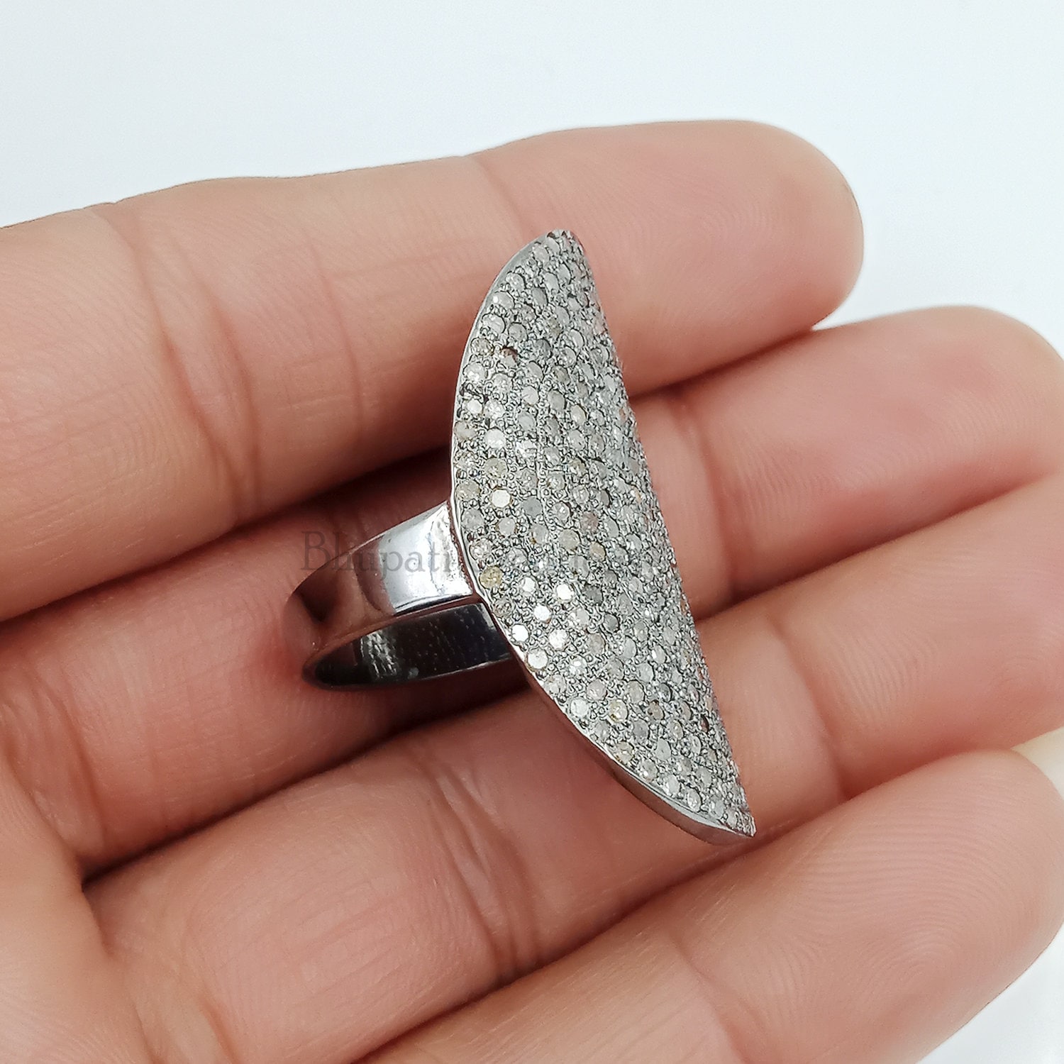 Micro Pave Diamond Women Rings Handmade Designer Diamond - Etsy