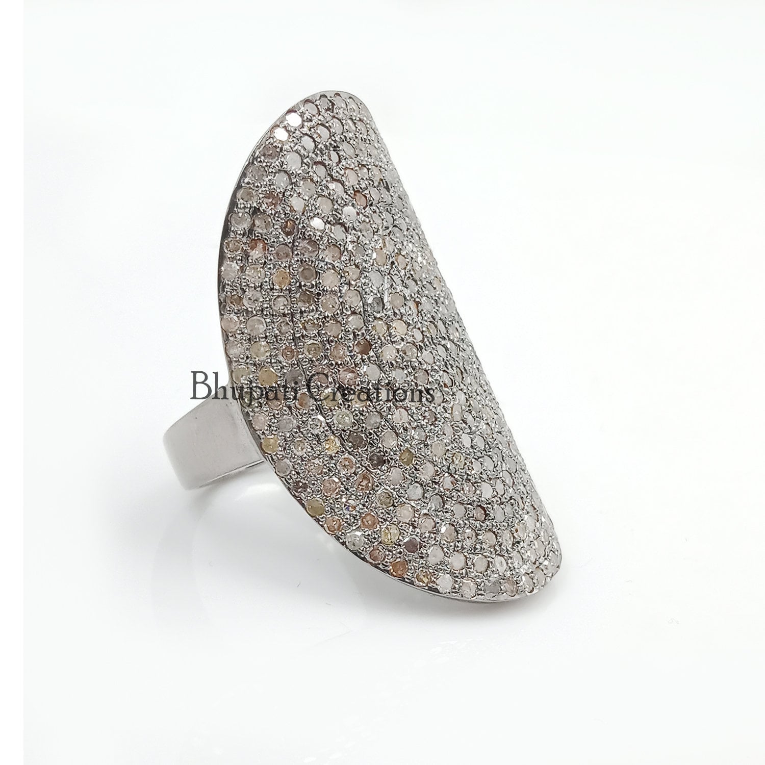 Micro Pave Diamond Women Rings Handmade Designer Diamond - Etsy