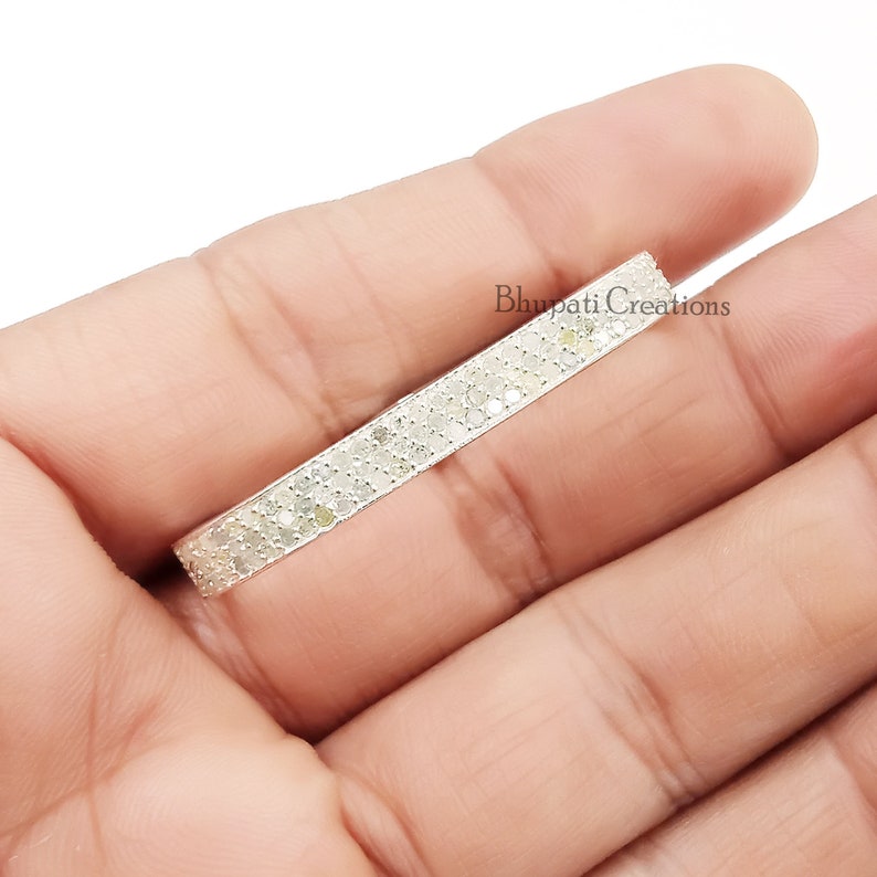 925 Sterling Silver Two Finger Ring Single Cut Diamond Ring - Etsy