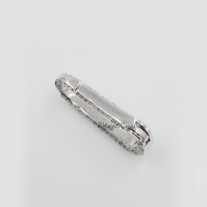 14k Solid Gold Diamond Enhancer, Pave Diamond Push Lock, Connector ...