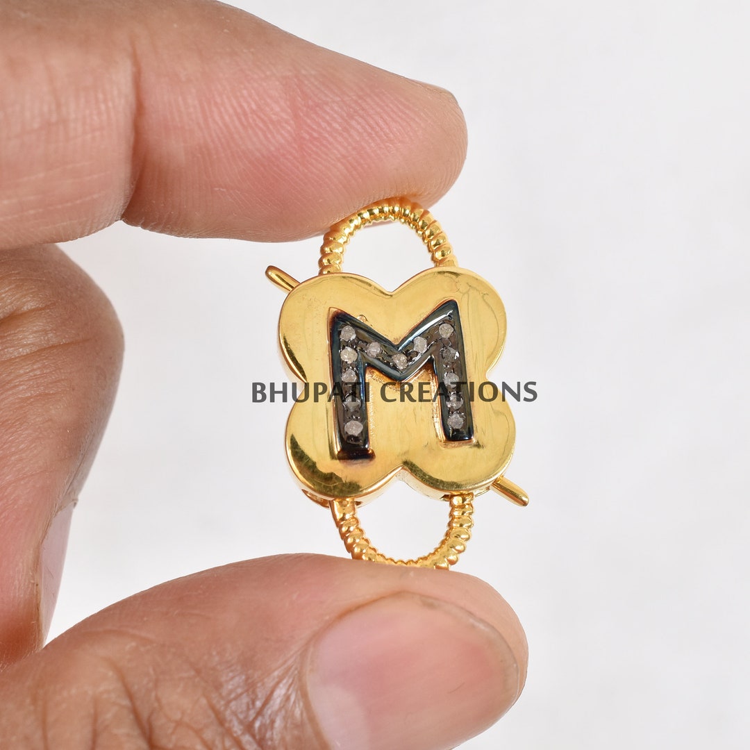 Pave Diamond Padlock, M Letter Padlock, Initial Padlock, Diamond Letter ...