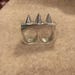 Solid Sterling Silver Double Spiked Ring - Etsy