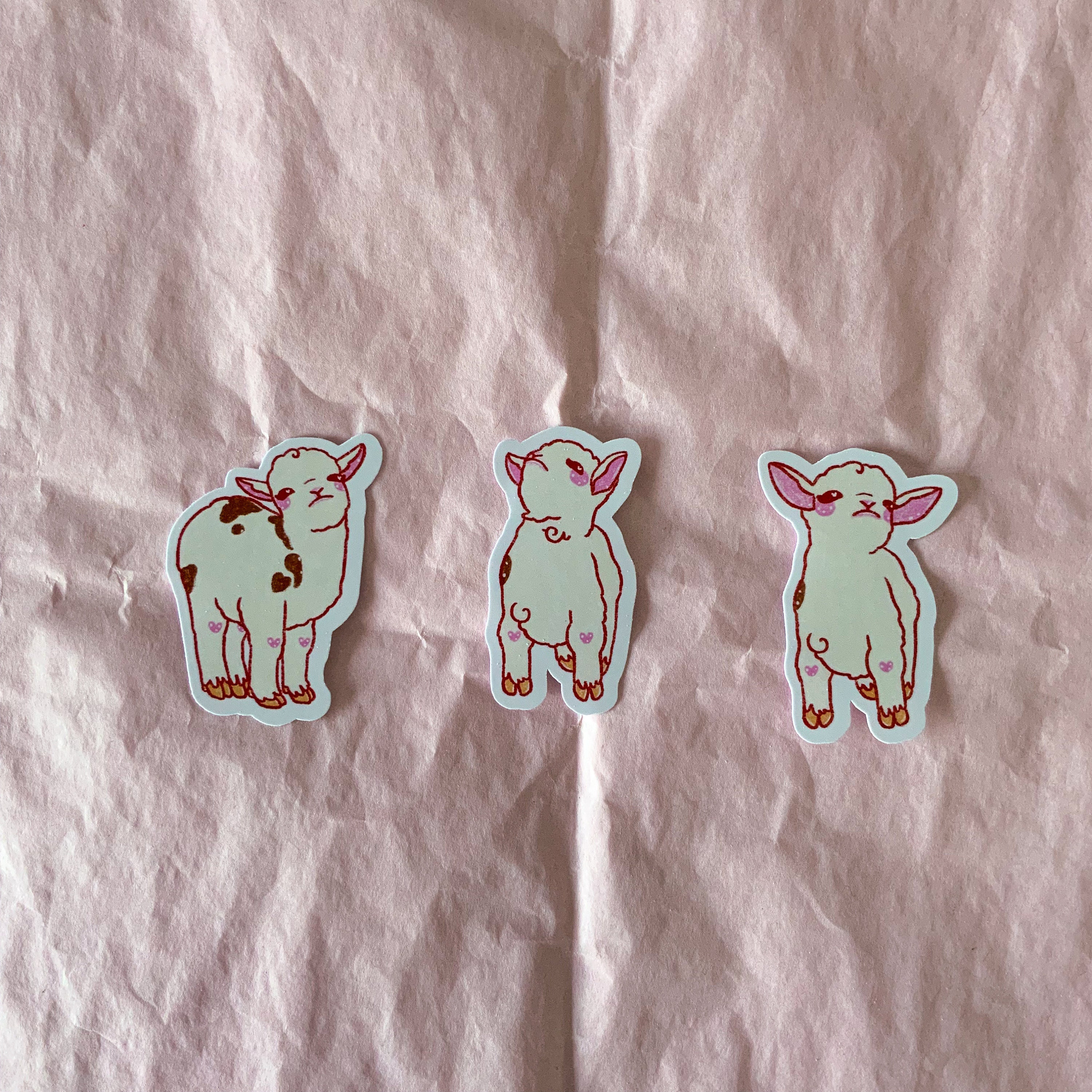 Adorable Smug Goat Meme Sticker/magnet Set Skizzenfuchs - Etsy