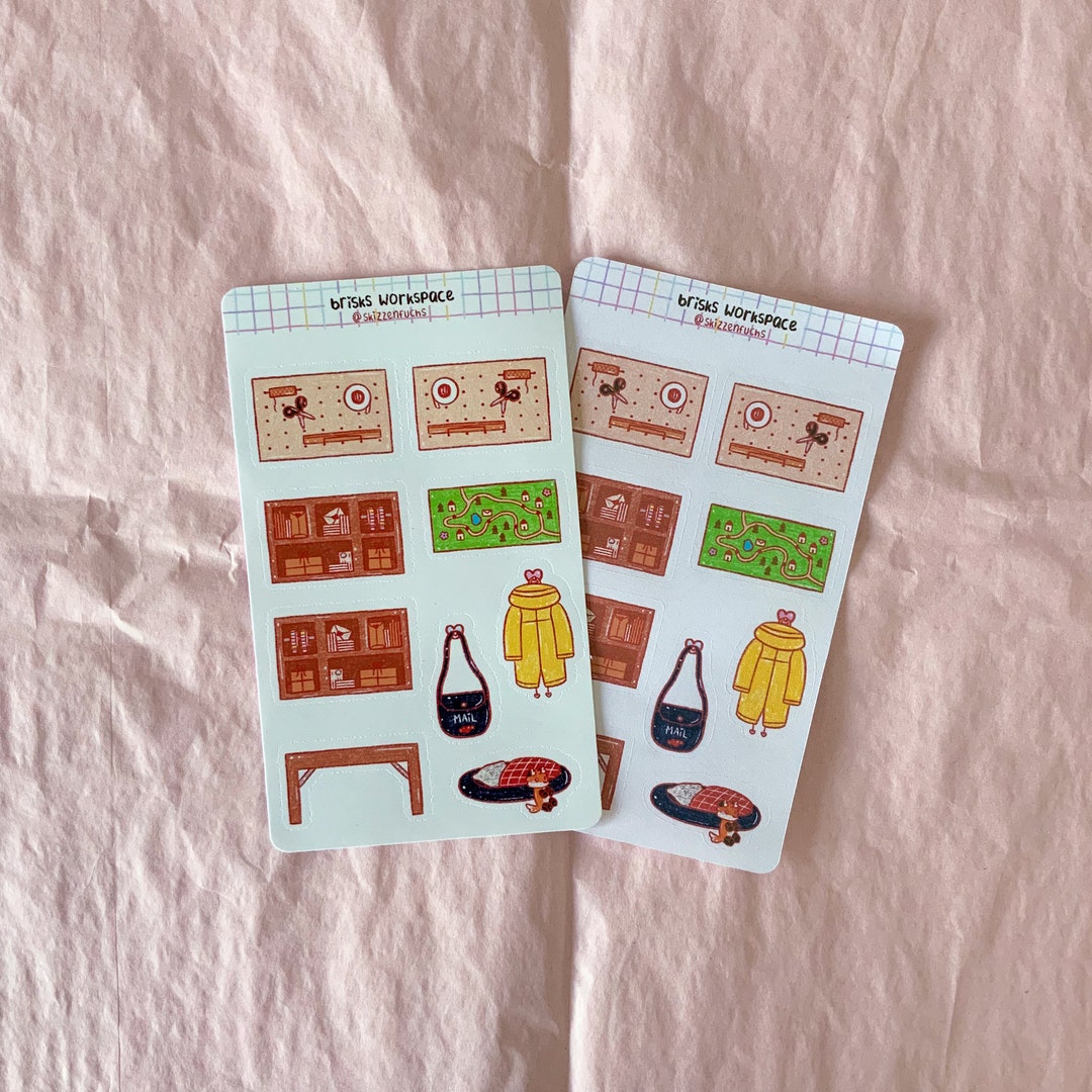 Cute Cozy Work Space Stickers Sketch Fox - Etsy