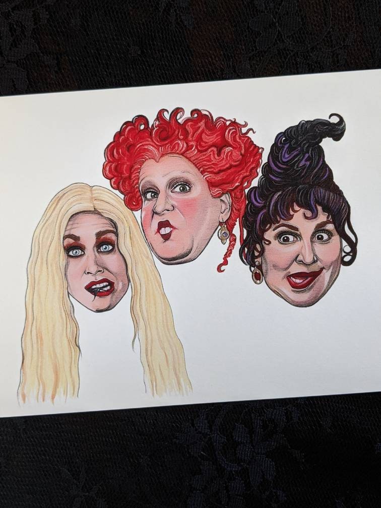 Sanderson Sisters Art Print Hocus Pocus Halloween Art Witches - Etsy