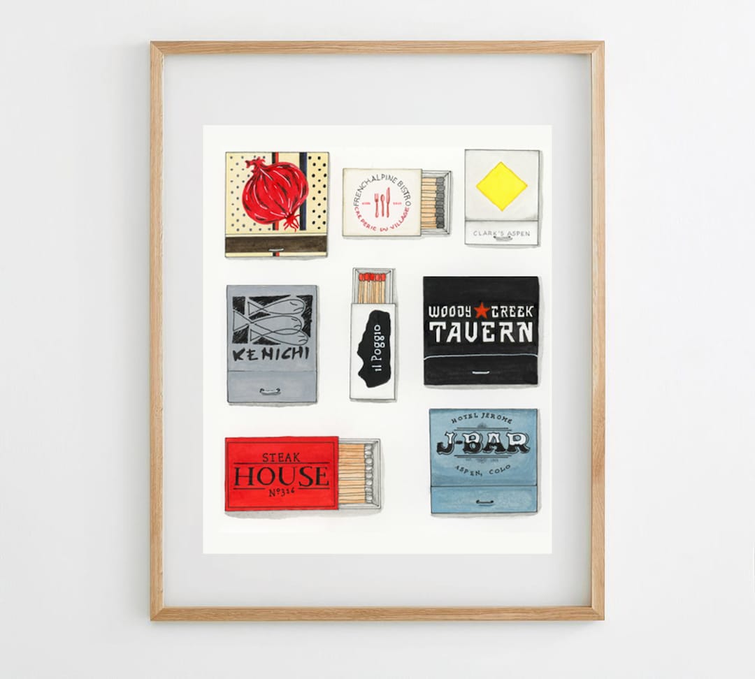 Custom Matchbook Watercolor Painting - Etsy