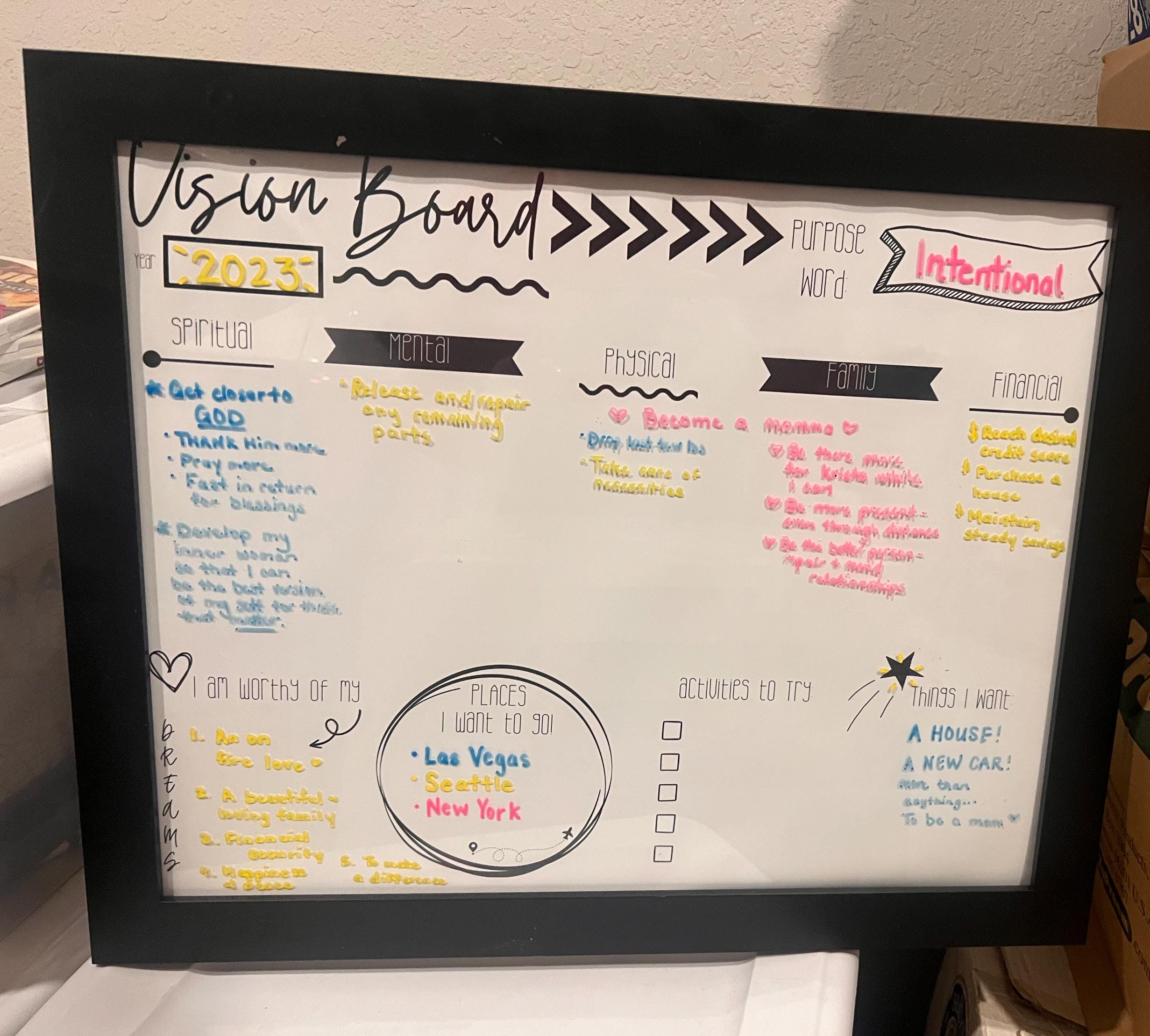 Super Cute & Useful Vision Board (printable and Reusable) *pdf* - Etsy