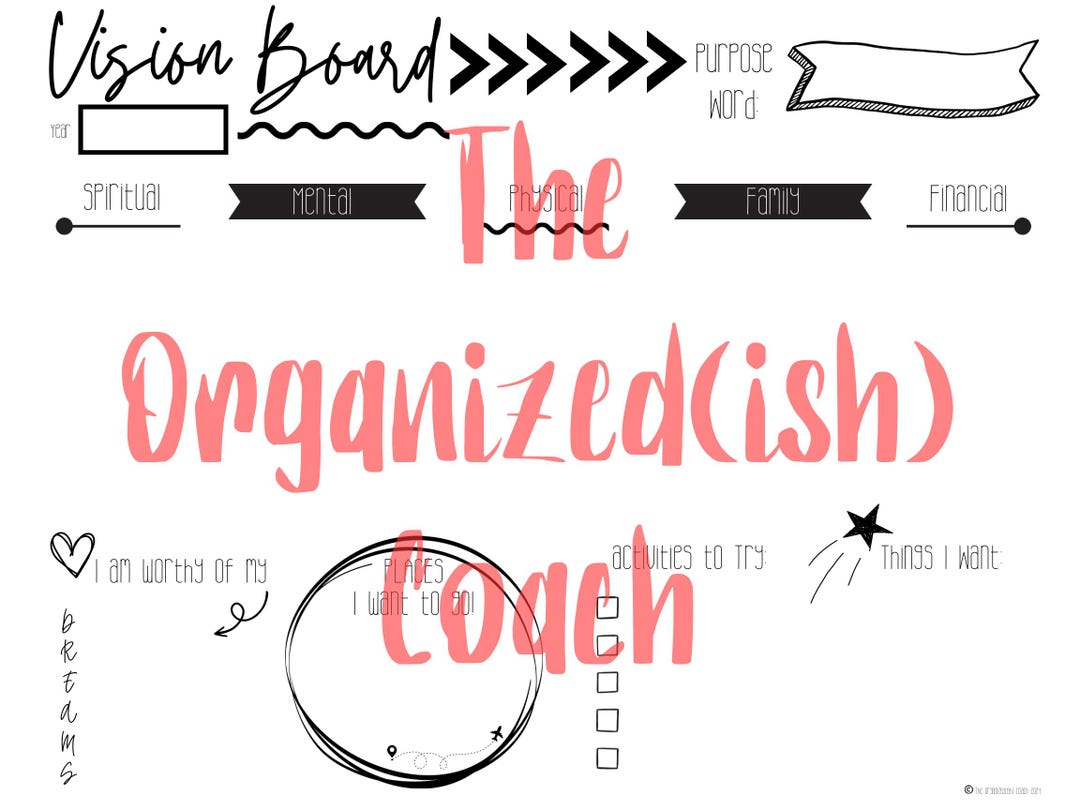 Super Cute & Useful Vision Board (printable and Reusable) *pdf* - Etsy