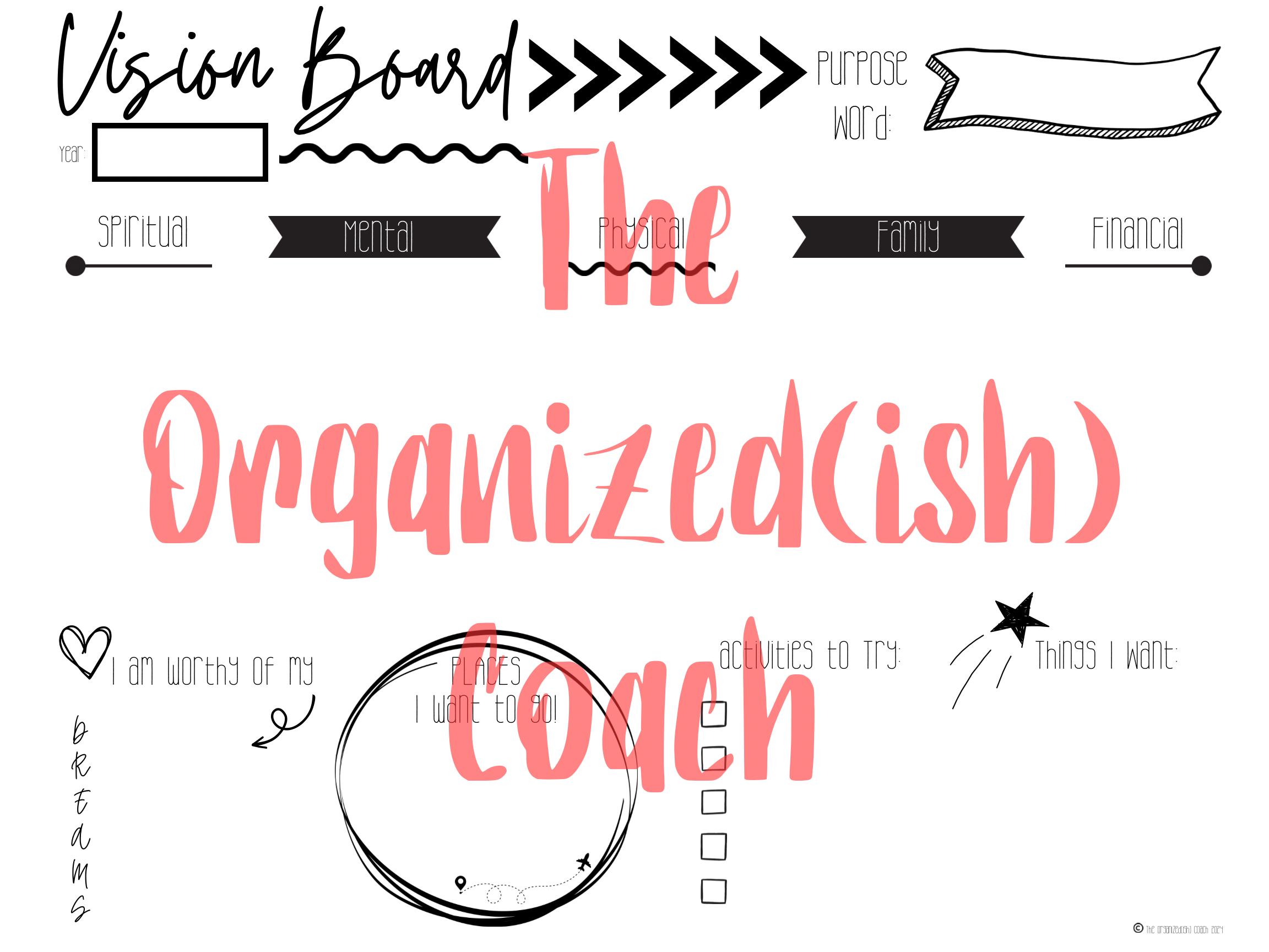 Super Cute & Useful Vision Board (printable and Reusable) *pdf* - Etsy