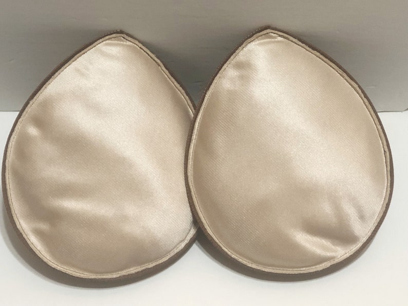 Mocha Weighted Oval Prosthetic Breast Forms Bra Inserts - Etsy