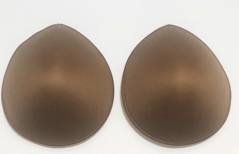 Mocha Weighted Oval Prosthetic Breast Forms Bra Inserts - Etsy