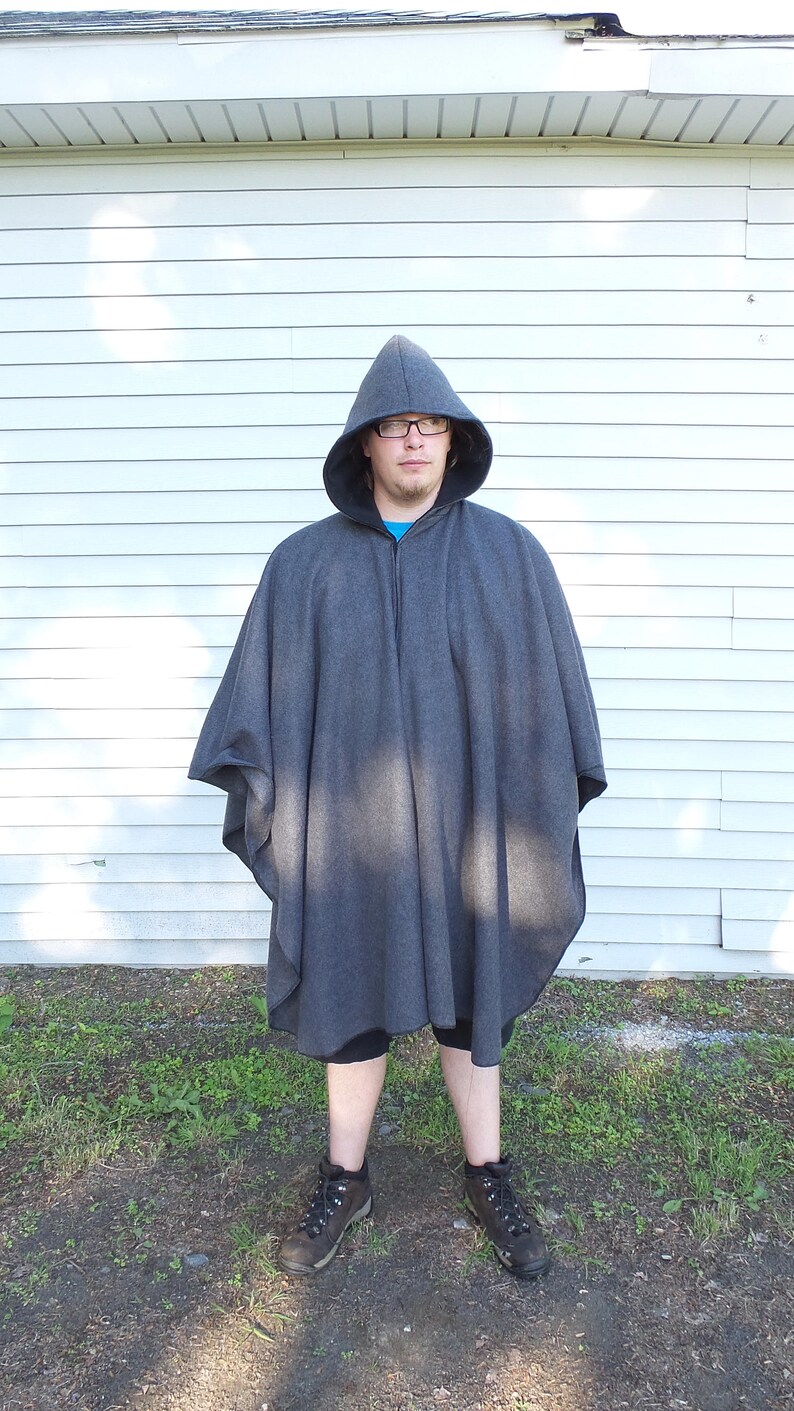 Cloak, Cape, Reversible, Fleece Cloak, Hooded Cloak, Handmade ...