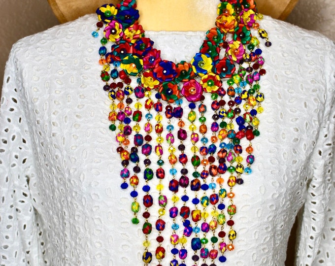 Mexican Jewelry Set Collar De Palma boho Hippie Style - Etsy