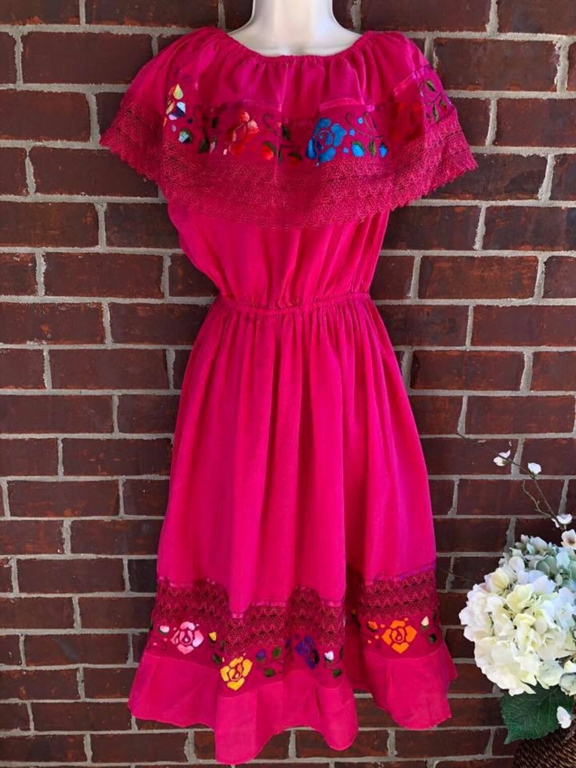 Mexican Fiesta Dress, Fiesta Dress, Belt Included, One Size - Etsy