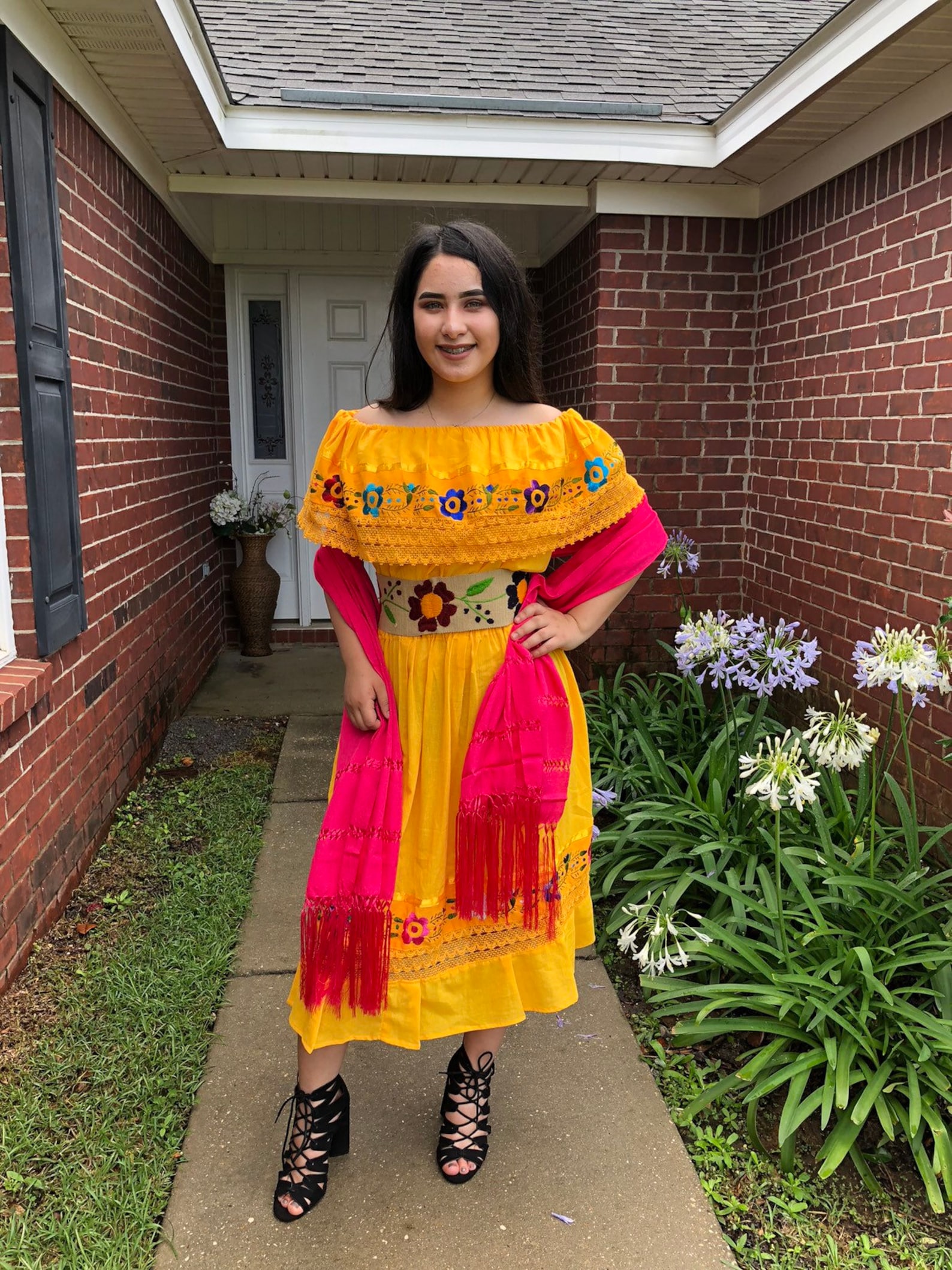 Mexican Fiesta Dress, Fiesta Dress, Belt Included, One Size - Etsy