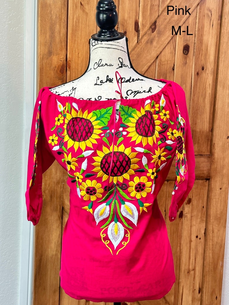Mexican Blouse-fiesta Blouse - Embroidery Top - Etsy