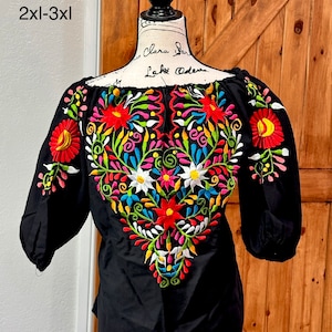 Mexican Blouse-fiesta Blouse - Embroidery Top - Etsy