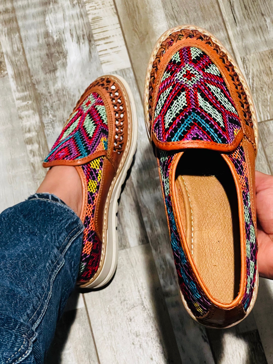Huarache - Mexican Style Boho Hippie All Sizes-5-10 US Leather Textil ...