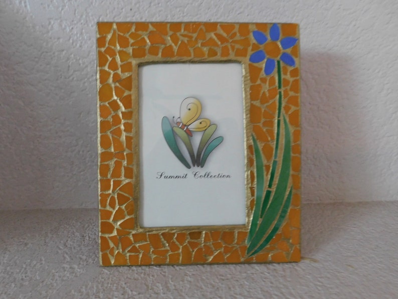 Vintage Summit Collection Mosaic Photo Frame/yellow Orange - Etsy