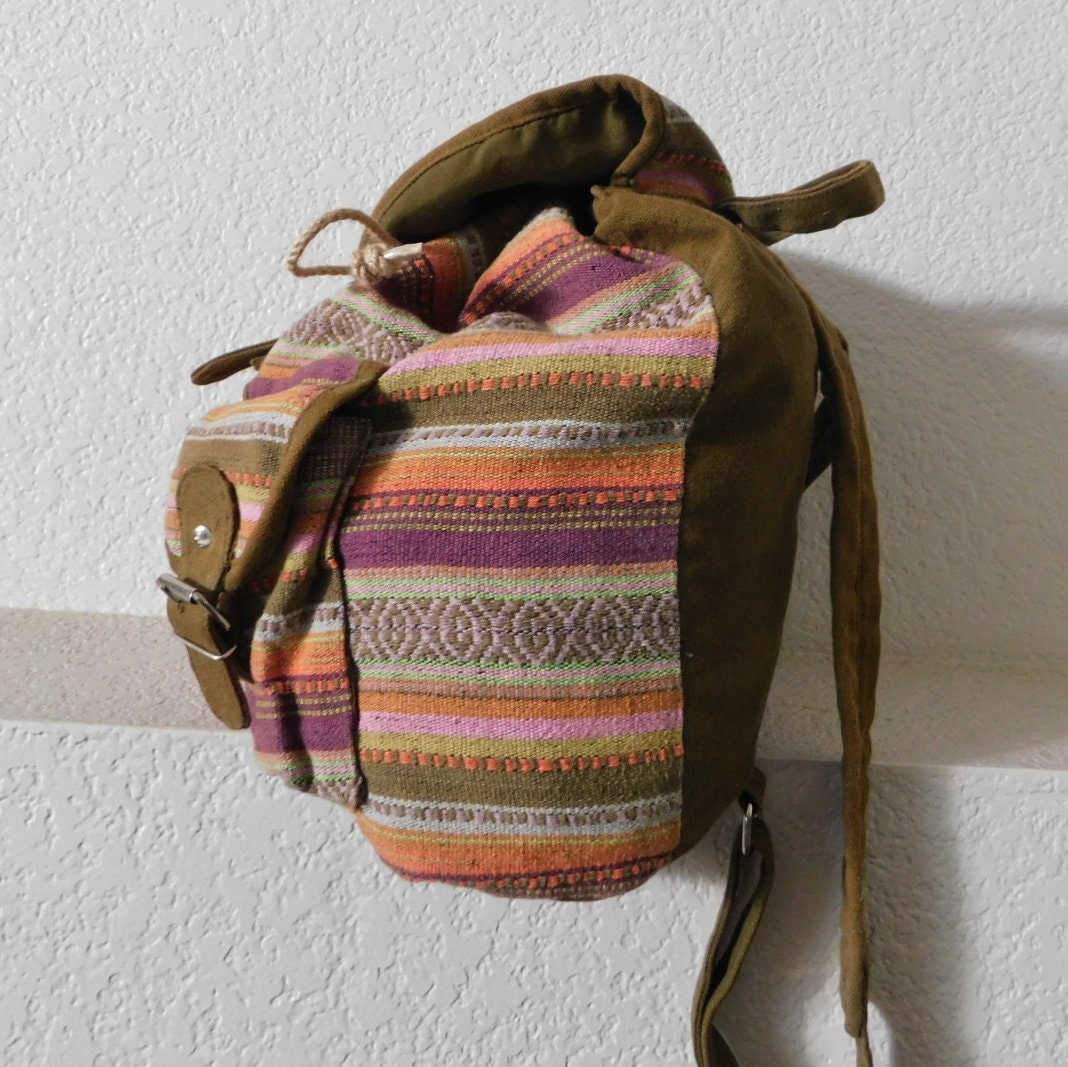 Icing Brocade Backpack/cotton Indian Theme Stripes - Etsy
